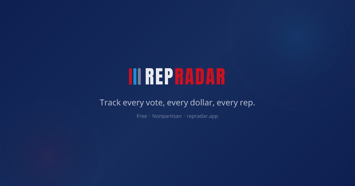 RepRadar · Find Your Representatives, Track Their Votes & Donors